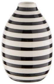 Butlers CARO Váza proužkovaná 9 cm - bílá/černá