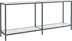 Konzolový stolek bílý 180 x 35 x 75,5 cm tvrzené sklo 331704