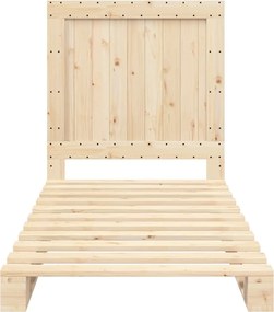 Rám postele s čelem 90 x 200 cm masivní borové dřevo 3281532