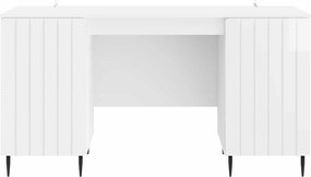 Stůl Bílá s vysokým leskem 142,5 x 50 x 75 cm Kompozitní dřevo 3414589