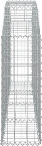 Klenutý gabionový koš 200 x 30 x 80/100 cm pozinkované železo 153464