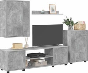 Sestava TV skříněk Betonově šedá Kompozitní dřevo 3397899