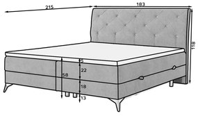 Postel Adel 180x200 Materiál / Dekor: Omega 68