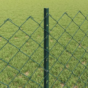 Plot s řetězovým odkazem a sloupkem 10 x 0,6 m Zelená Síťovina 3336238