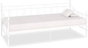 Rám denní postele bílý kov 90 x 200 cm - Default Title