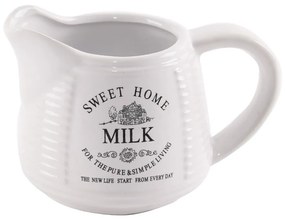 Bílá keramická mléčenka Orion Sweet Home, 250 ml