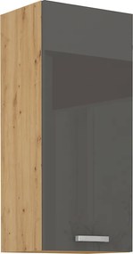 STOLARz 40 cm skříňka horní jednodveřová ARTISAN (výška 90 cm) Barevné provedení ARTISAN: Bílý lesk