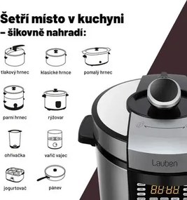 Lauben Multi Cooker 18SB Czech Edition / Multifunkční hrnec / 6L / 18