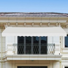 Costway 350 cm široká příchytná markýza bez vrtání, balkonová markýza odolná