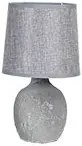Šedá stolní lampa se šedým stínidlem - Ø 15*26 cm E14/max 1*40W