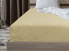 Froté prostěradlo POLY krémové 90 x 200 cm
