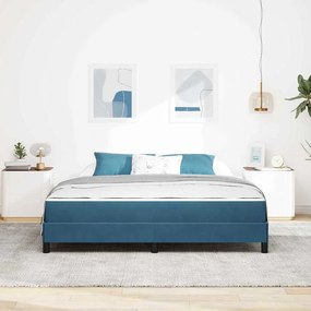 Postel s boxspringem s matrací Tmavě modrá 180 x 200 cm textil 3398711