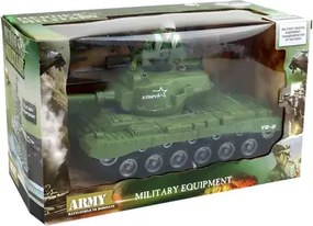 Tank na setrvačník s figurkou vojáka / Herní set / plast / 26 cm / od