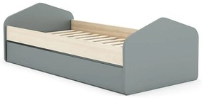 Dětská postel niafana s úložným prostorem 90 x 190 cm zelená MUZZA