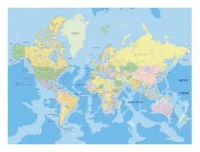 Fototapeta vliesová čtyřdílná Mapa světa