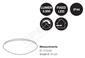 Klasické stropní LED svítidlo NORDLUX Ask O 360 x 105 mm, 18 W, se senzorem