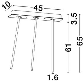Minimalistické stropní svítidlo Stilvi