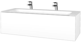 Dřevojas Koupelnová skříň VARIANTE SZZ 120 Varianta: N01 Bílá lesk / D20 Galaxy