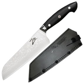 Executive-Plus, 7" nůž santoku, 61 HRC, damašková ocel