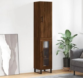 vidaXL Skříň highboard 34,5 x 34 x 180 cm kompozitní dřevo [3199065] Barva: hnědý dub