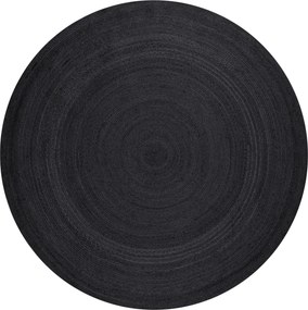 Hanse Home, Kusový koberec Jute Braided 106322 Black kruh, 200x200 (průměr) kruh, černá, chodba / předsíň