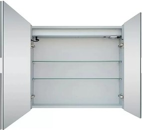 German LED zrcadlová skříňka Aluminio Sun / hliník / IP44 / stříbrná