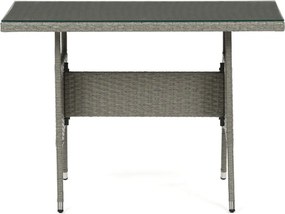 Zahradní sestava AZS-A1442 GREY, polyratan, šedá (111 x 62) cm