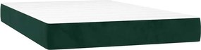 Box spring postel s matrací tmavě zelená 120 x 200 cm samet 3141356