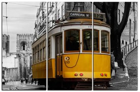 Obraz na plátně - Historická tramvaj v centru Lisabonu 1116B (135x90 cm)