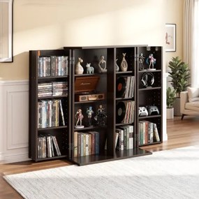 Úložná skříňka na média, 4patrový organizér na DVD VEVOR – 610 × 368 × 846 mm