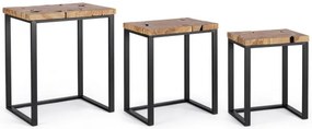 BIZZOTTO Set 3 odkládacích stolků ELWOOD 0680588
