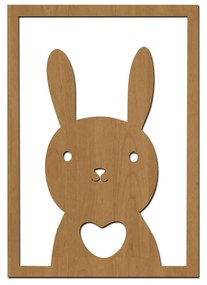 Dřevěný obraz RABBIT Barevný vzor: Třešeň, Rozměry (cm): 20x29