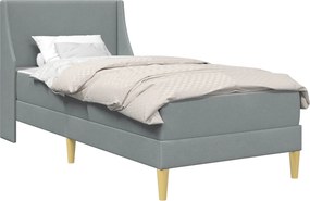 Rám postele s matrací s čelo Světle šedá 100 x 200 cm Polyester 3414719