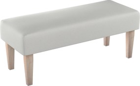 Dlouhá lavička 100x40cm barva šedá látka pletený vzor