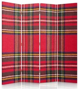 Ozdobný paraván Skotská zkouška - 145x170 cm, čtyřdílný, klasický paraván