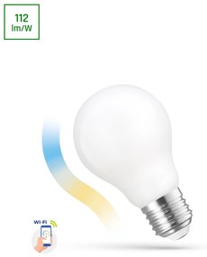 Smart LED žárovka GLS 5W E-27 CCT COG Milky s variabilní barvou světla