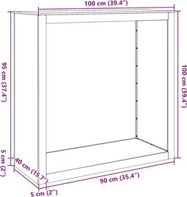 vidaXL Stojan na palivové dřevo 100 x 40 x 100 cm nerezová ocel [850974] Barva: Ocel/Zelený