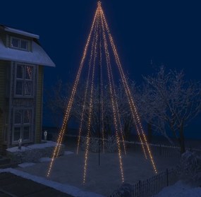 vidaXL Vánoční světelný strom dovnitř i ven 1300 LED 8 m [328767] Barva: Teplá bílá