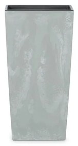 PROSPERPLAST Květináč - URBI SQUARE Beton Effect Rozměr: 40x40 cm, Barva: krémová