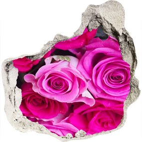Wallmuralia Samolepící nálepka Kytice růžových růží 75x75 cm