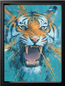 Divoká energie - obraz - Tygr v moderním uměleckém stylu 49 - 40 x 50 cm - 499 Kč