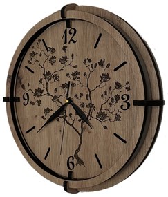 Li-Go "Azalka" Dřevěné hodiny 32 cm provedení povrchu: dub světlý