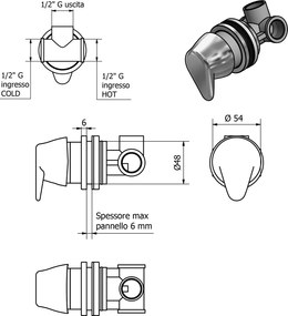Sapho, TINY Páková baterie na okraj vany, chrom, TMC12TY