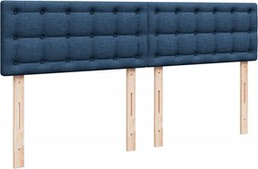 Box spring postel s matrací modrá 200x200 cm textil 3288315