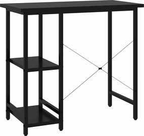 PC stůl černý 80 x 40 x 72 cm MDF a kov 20554