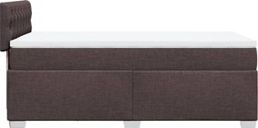 Box spring postel s matrací tmavě hnědá 90x200 cm textil 3285781