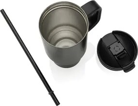 XD Design Uzavíratelný termohrnek s brčkem 480 ml černá / Termohrnek /