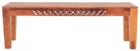 Indický nábytek - Lavice Mira 140x40 z indického masivu palisandr Super natural