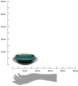 Keramická sada talířů Kati Green Gold 2ks