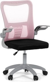 Juniorská židle ROGER - růžová síťovina